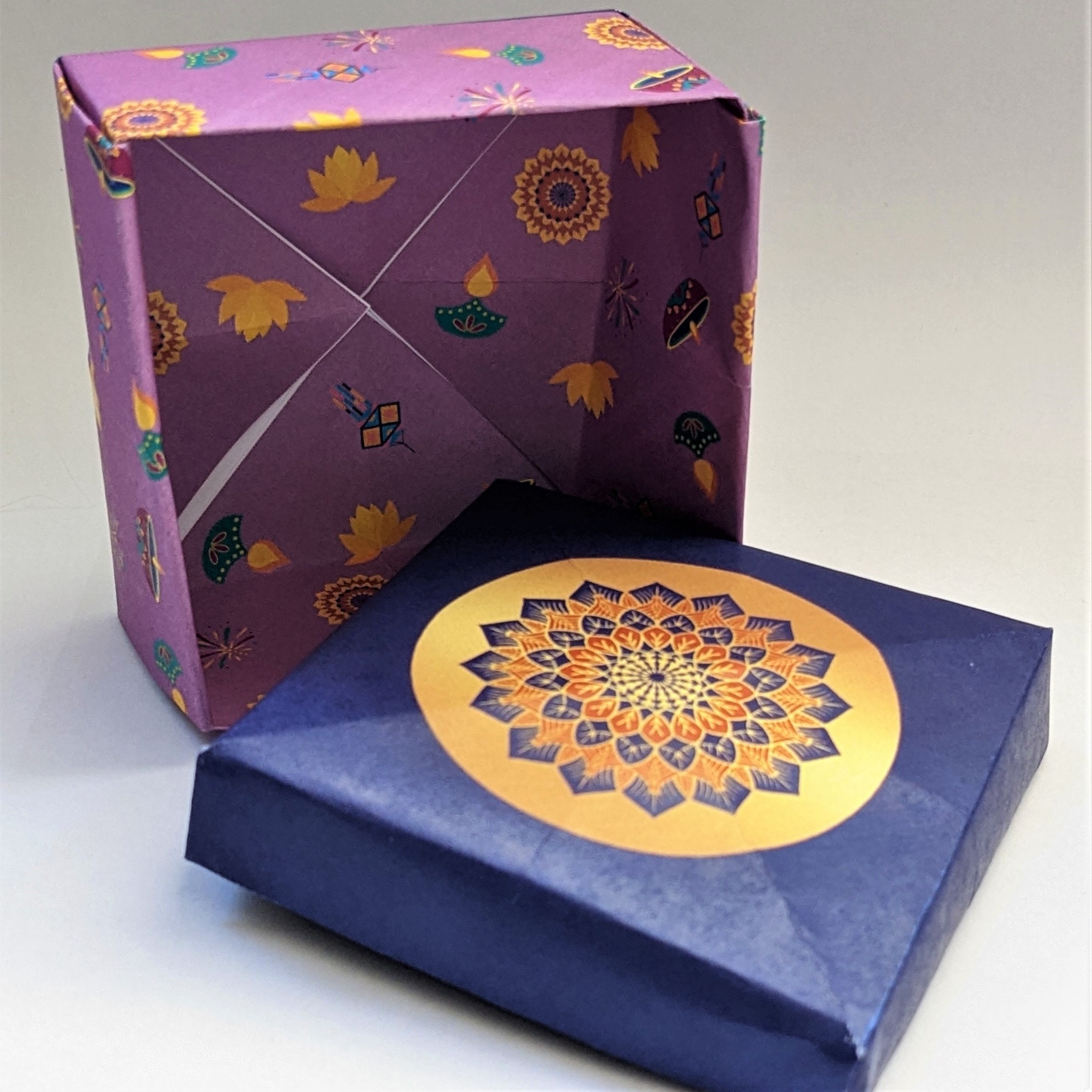 Diwali Origami Box Template printable - Etsy