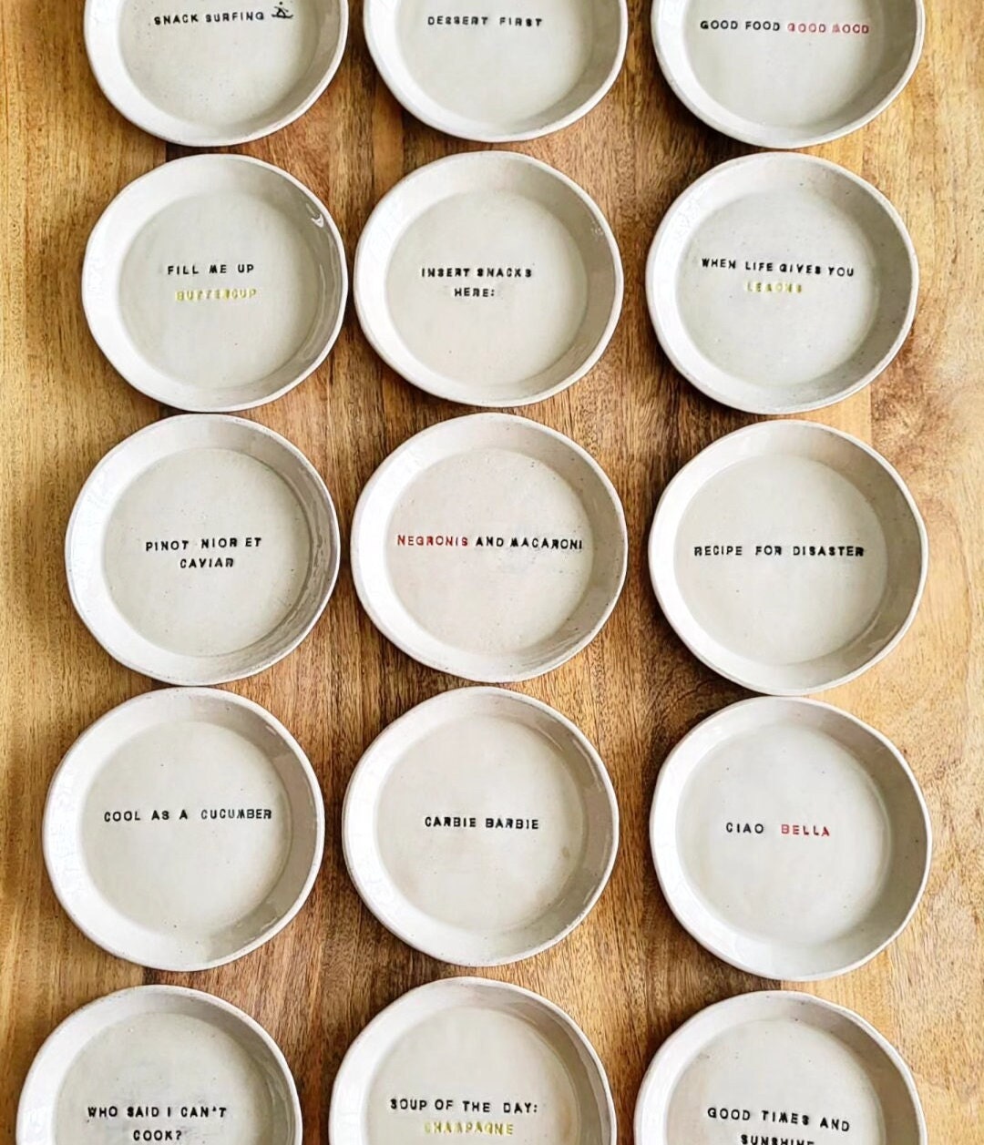 Slogan Personalised Dessert Plate - Etsy UK