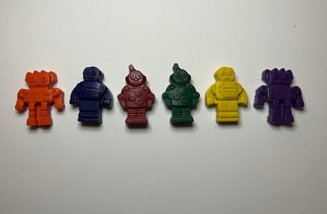 Robot Crayon Set - Etsy
