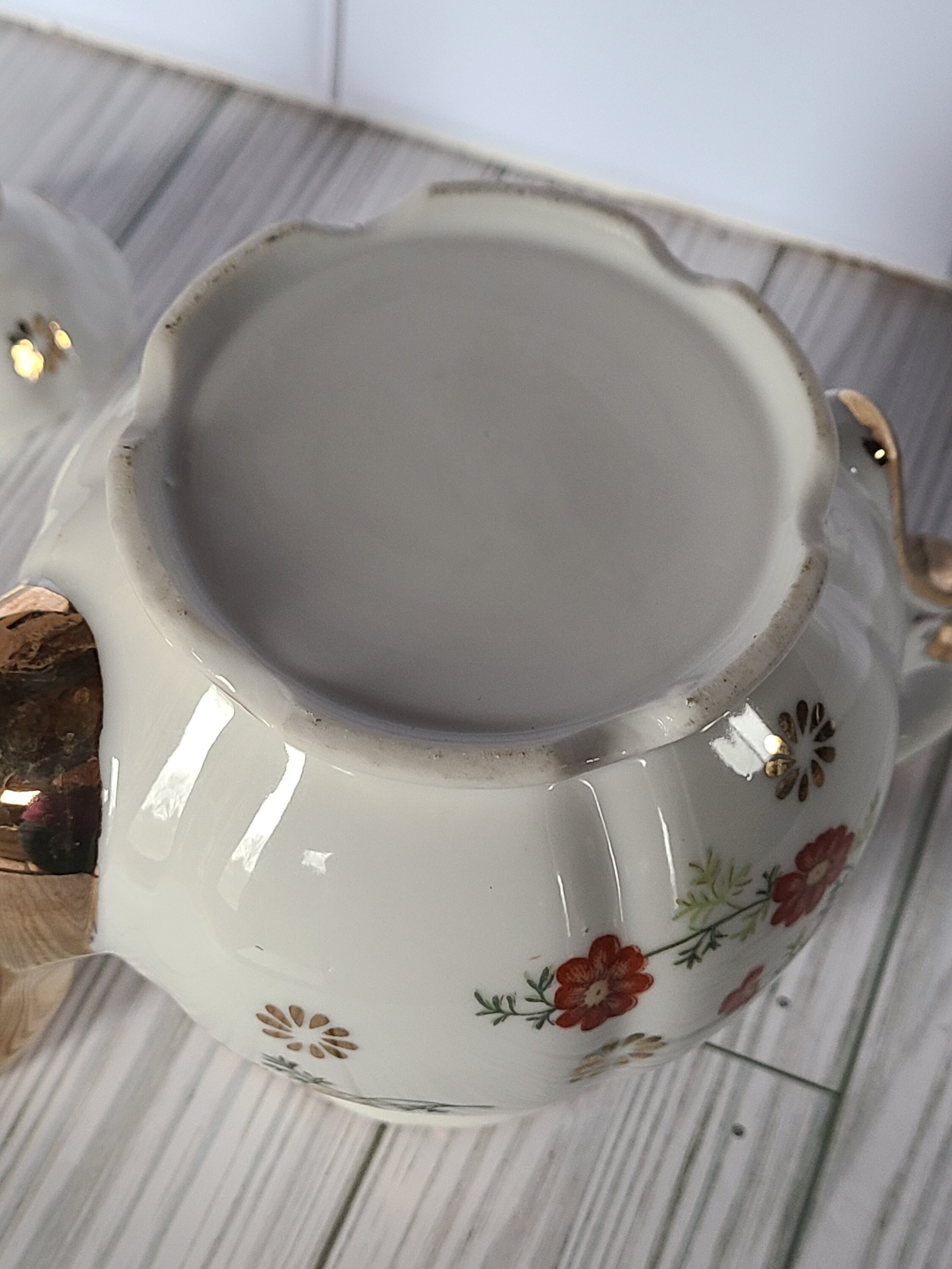 Trimont Ware Japan Teapot, Vintage Original Floral Gold Porcelain ...