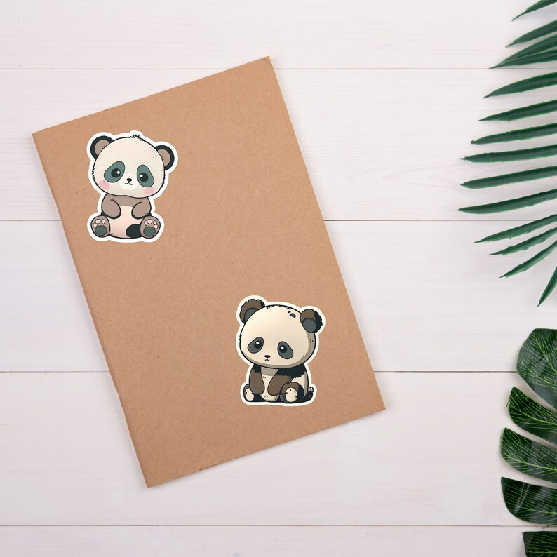 Panda Printable Stickers Panda PNG Animal Printable Print - Etsy