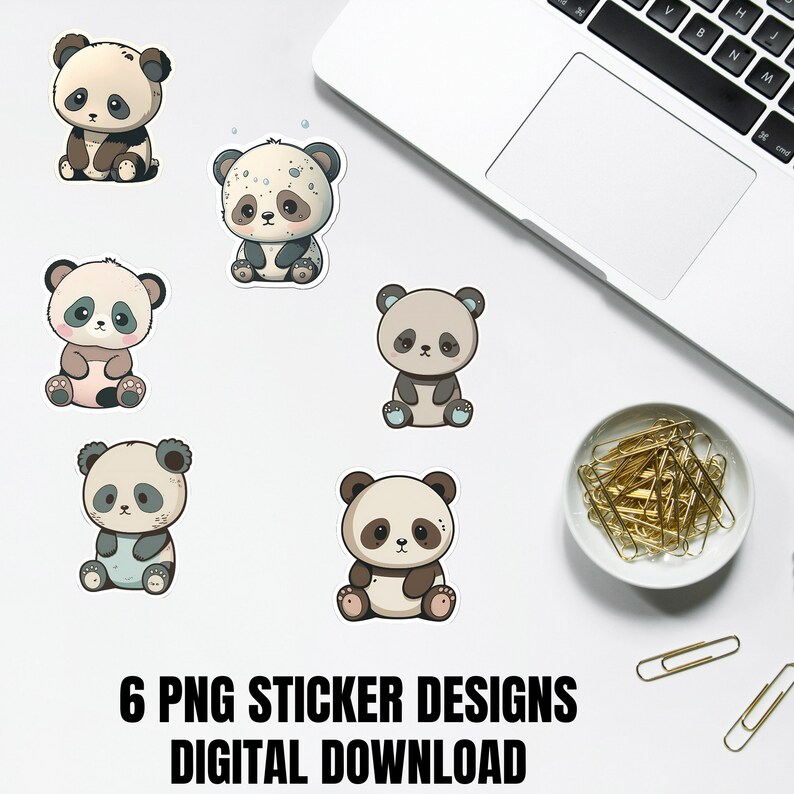 Panda Printable Stickers Panda PNG Animal Printable Print - Etsy