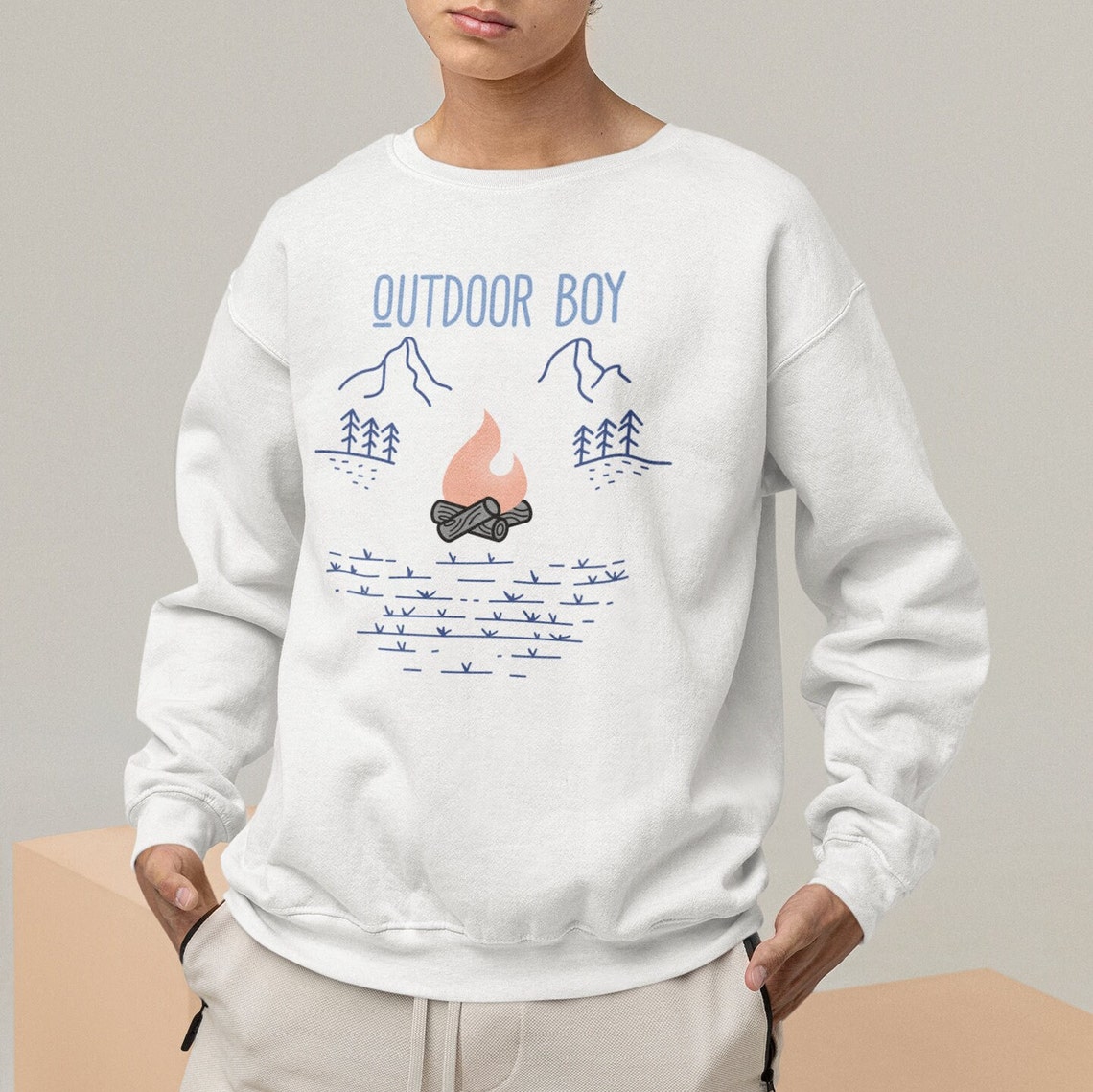 Camping Adventure Sweatshirt: Outdoor Boy, Nature-inspired Design ...