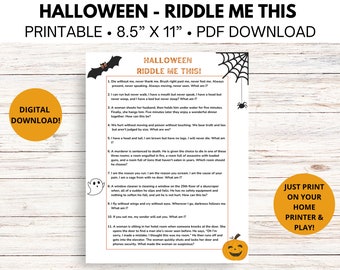Riddle Me This Halloween - Etsy