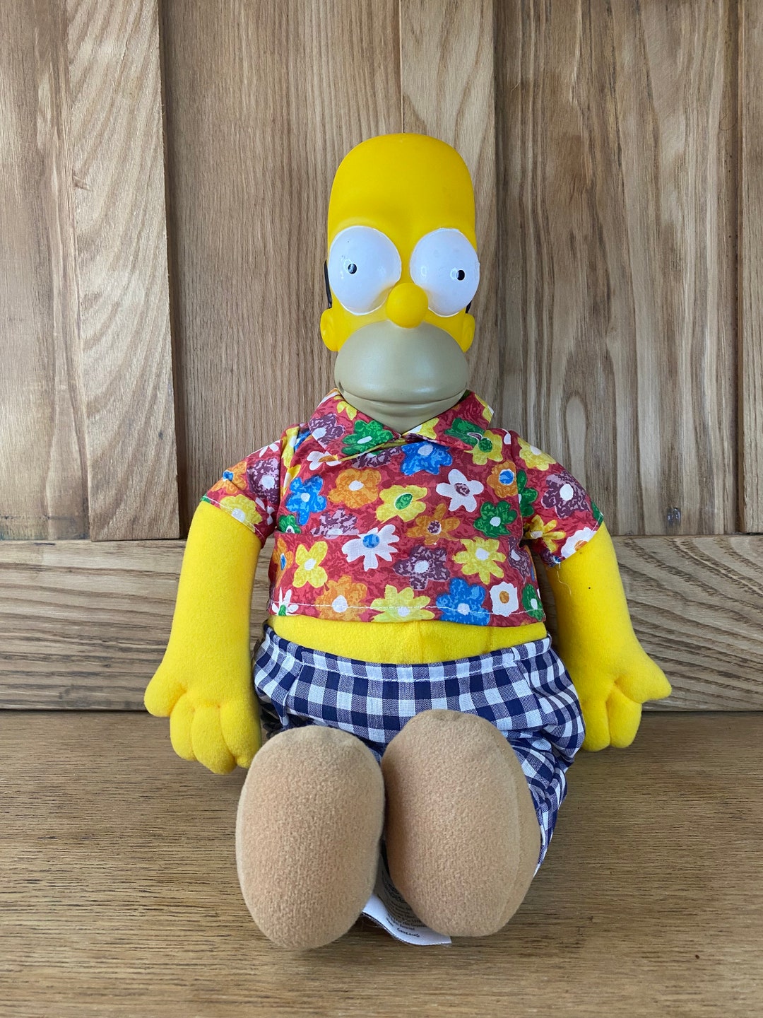 Vintage Homer Simpson Plush in Floral Shirt 1998 - Etsy