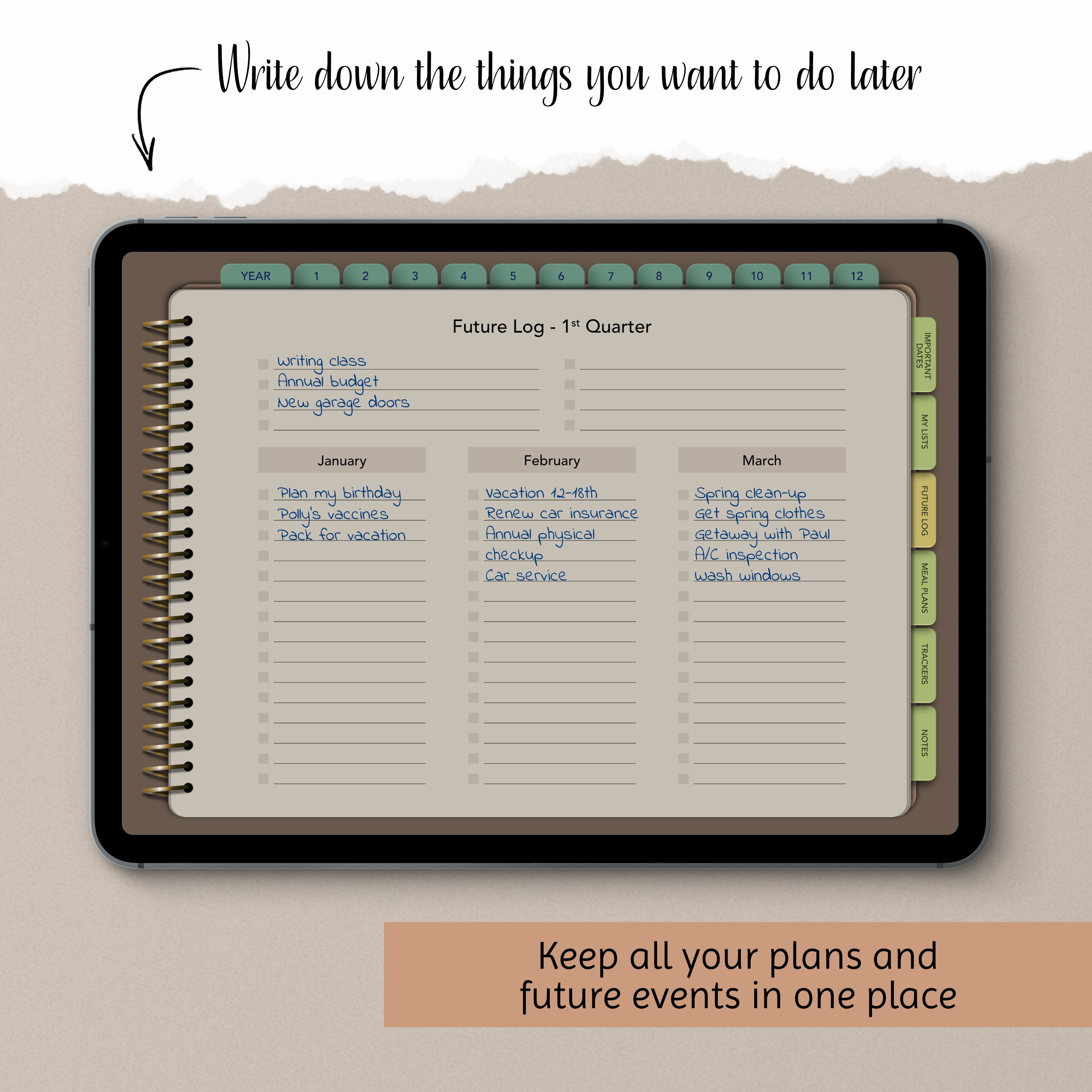 Minimalist Undated Digital Planner | Weekly, Monthly (PDF) - Etsy