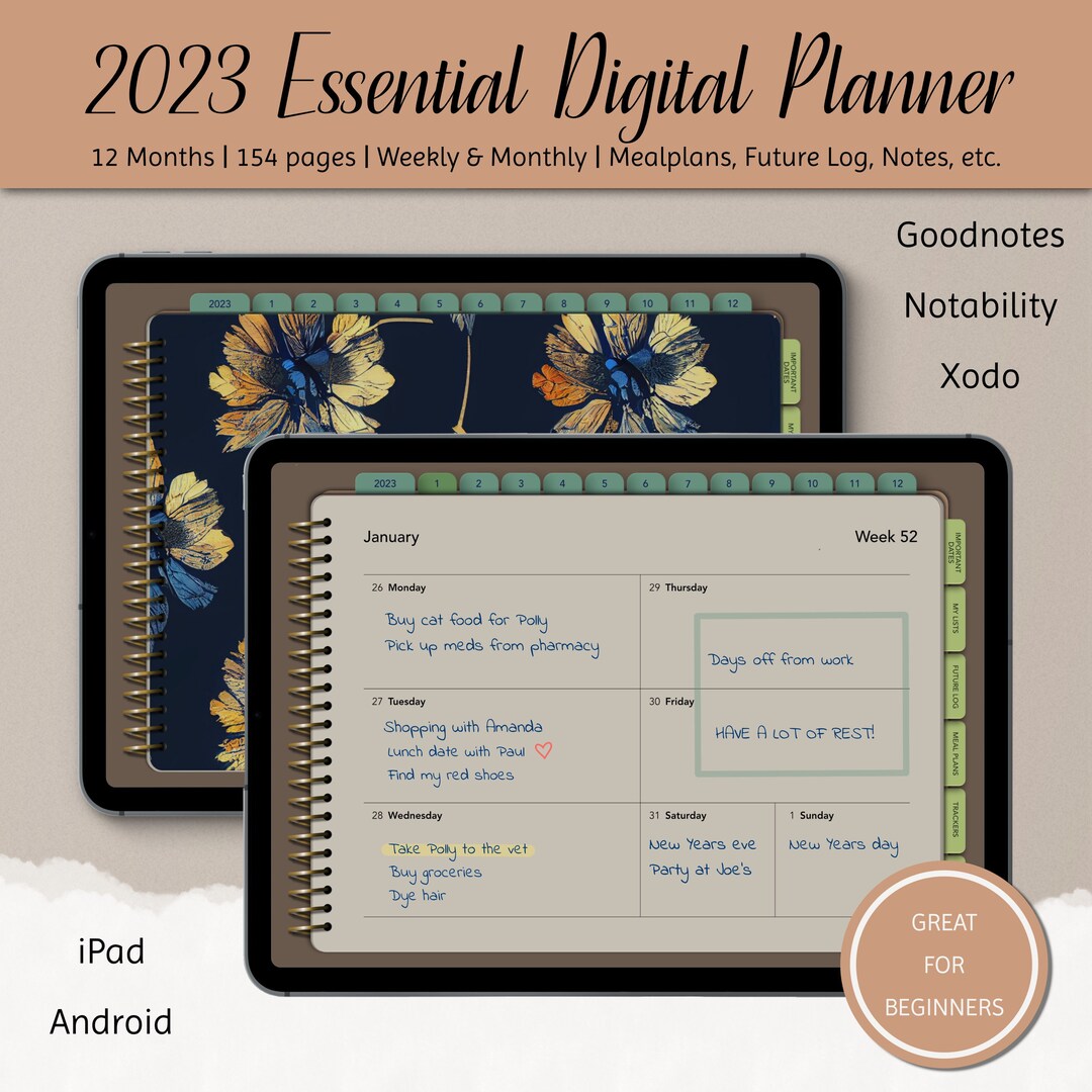 2023 Digital Planner | iPad Planner | Goodnotes Notability Xodo Planner ...