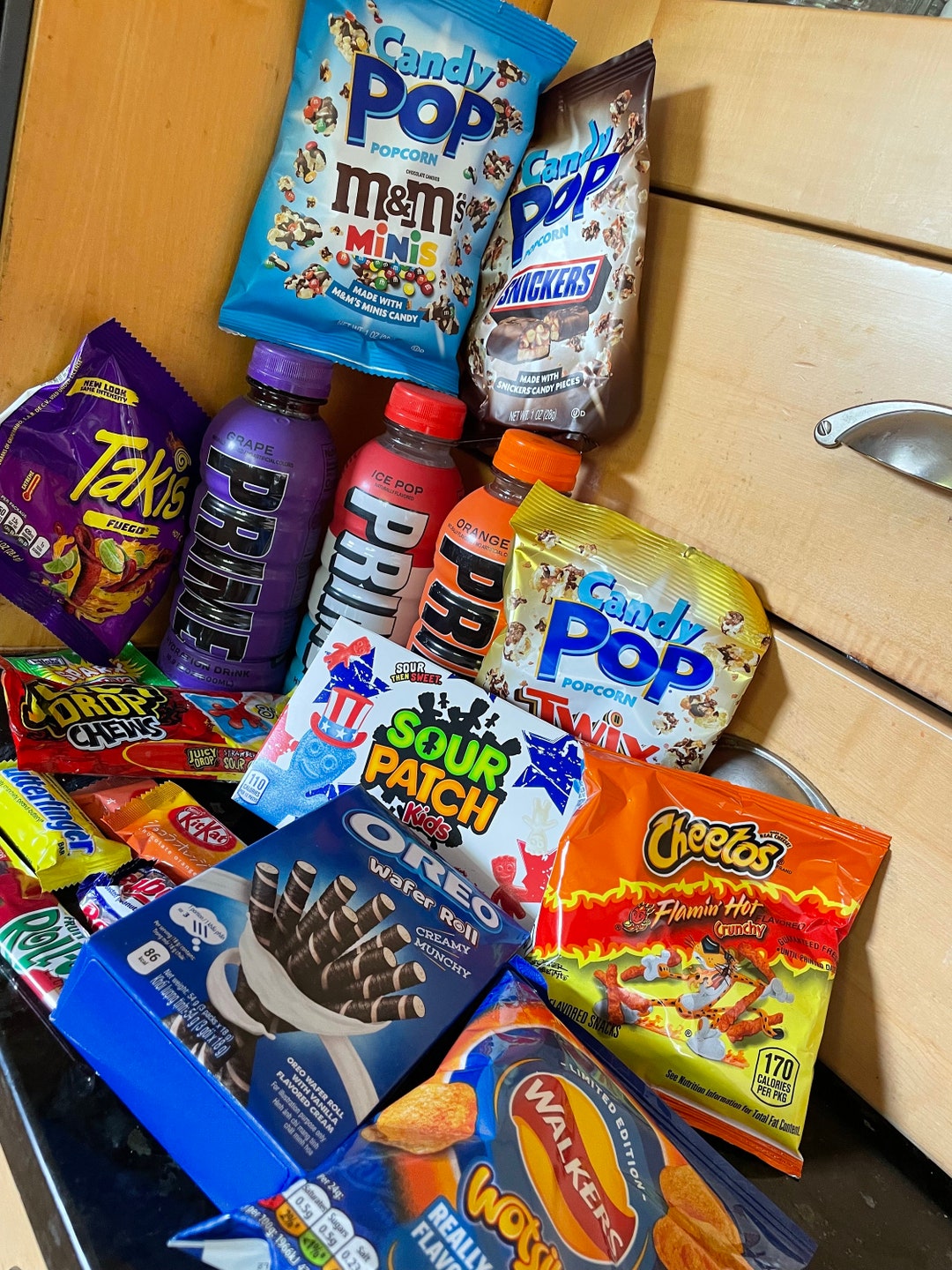 Prime USA Mystery Box Plus Candy Pop, Crisps, Limited Kitkats & Candies ...