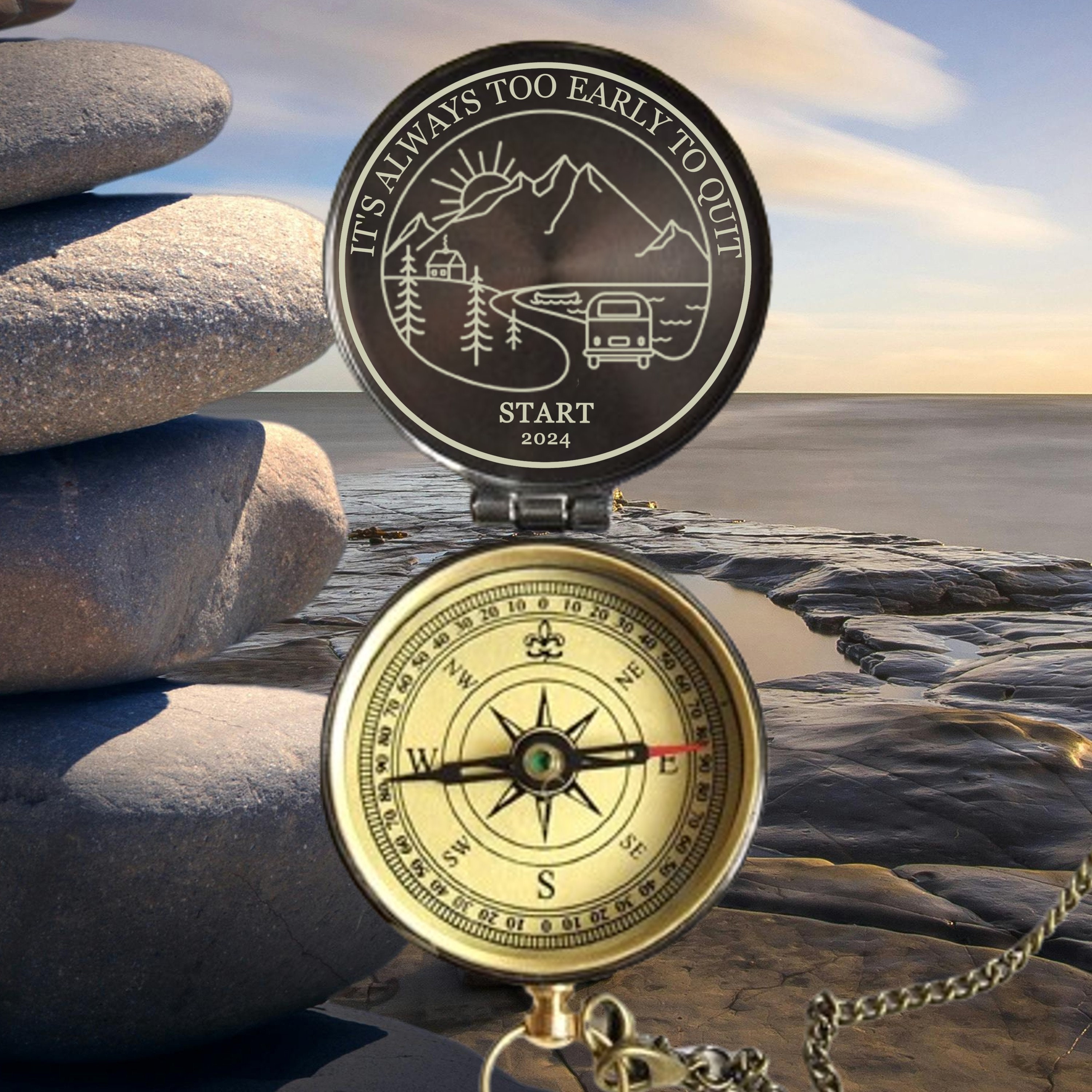 Engraved Compass, Baptism Gift, Holy Communion Gift, Baptism Compass ...