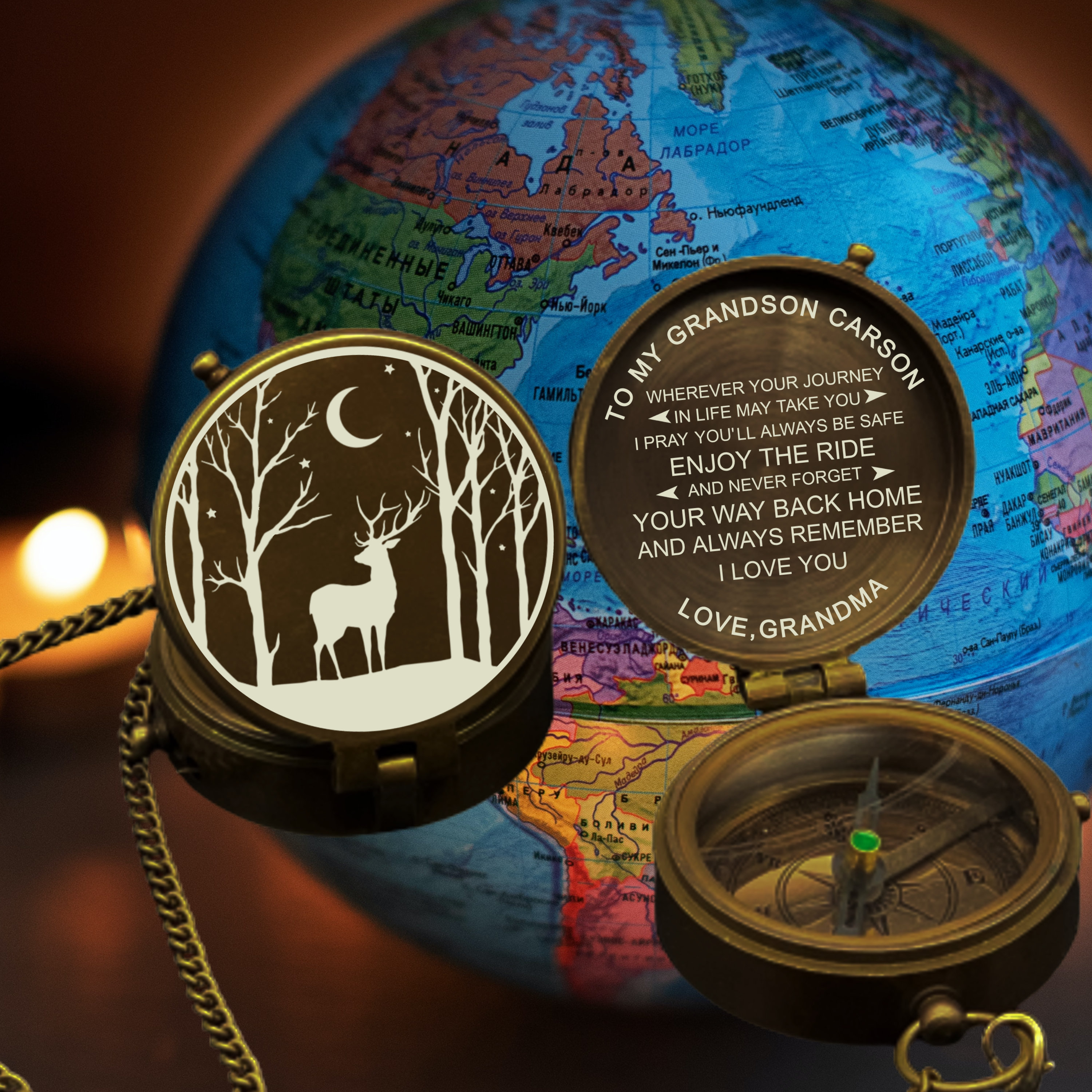 Brass Engraved to My Son Compass, to My Son Gift, to My Daughter ...