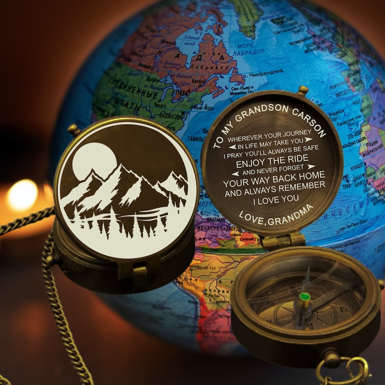 Personalized Engraved Working Compass With Custom Handwriting - Etsy