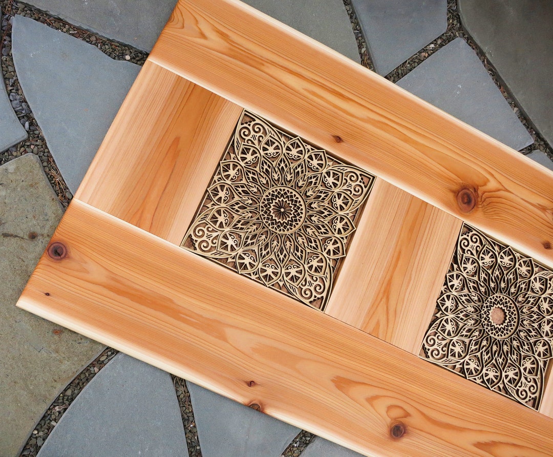 Queen Cedar Mandala Headboard - Etsy