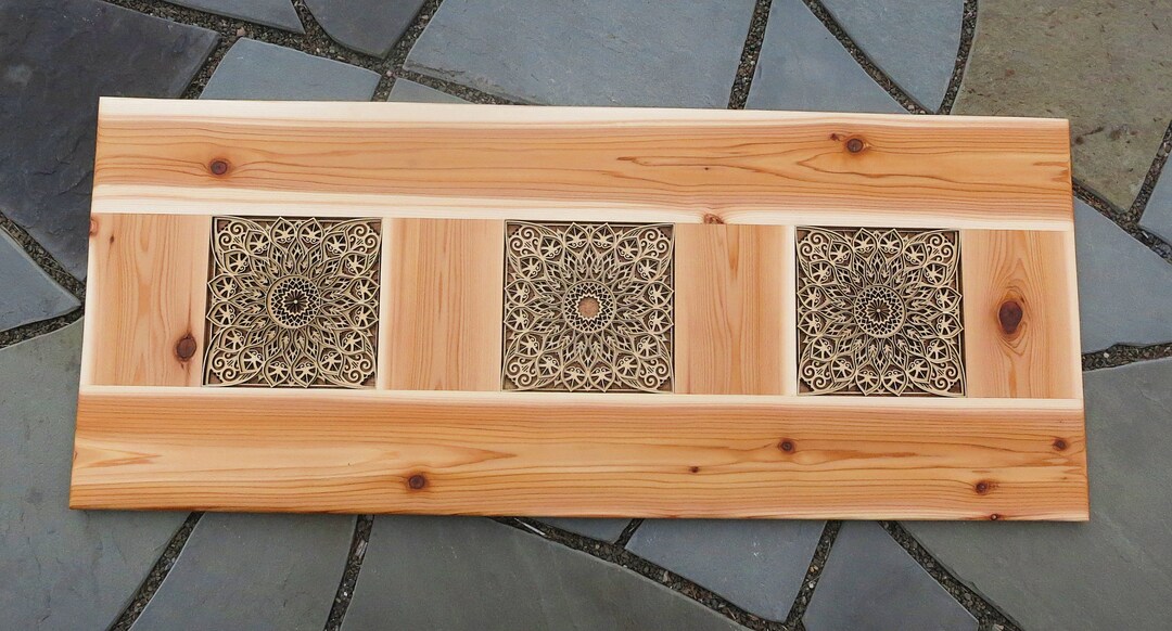 Queen Cedar Mandala Headboard - Etsy