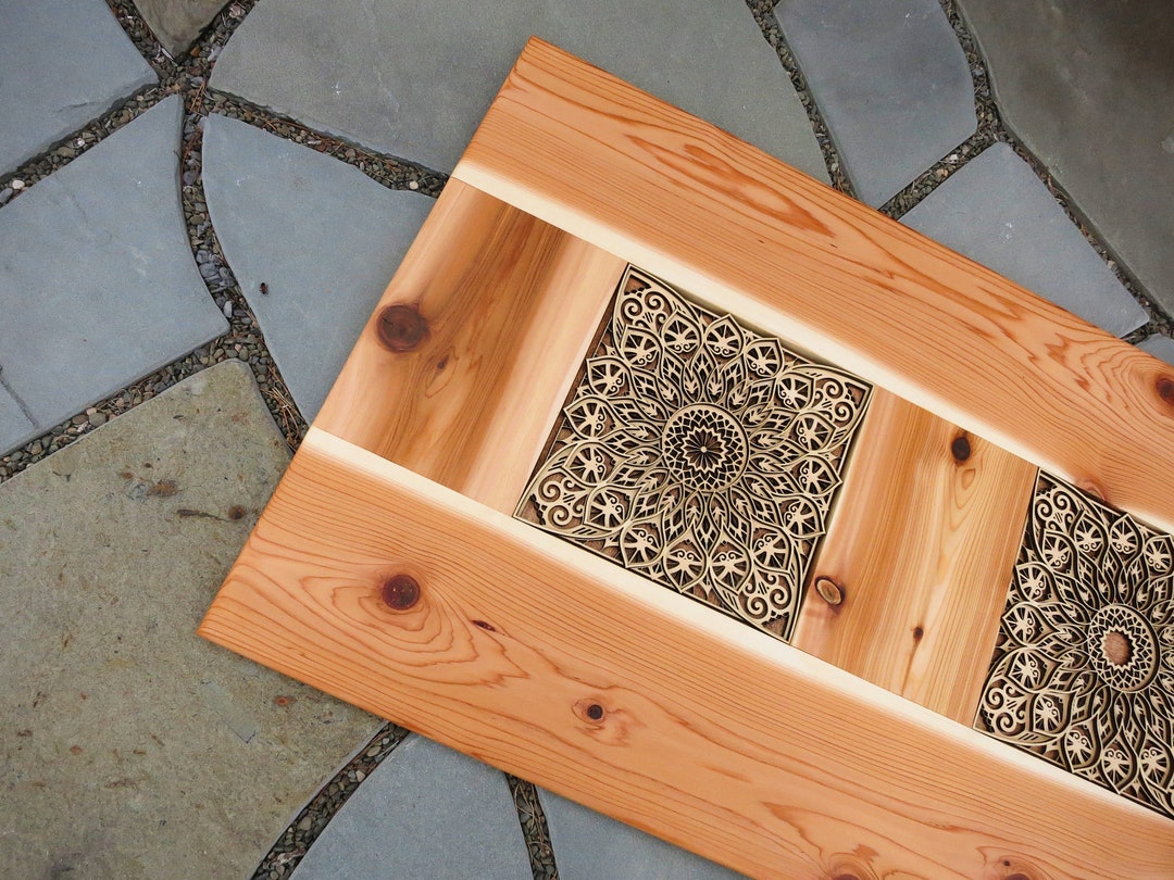 Queen Cedar Mandala Headboard - Etsy