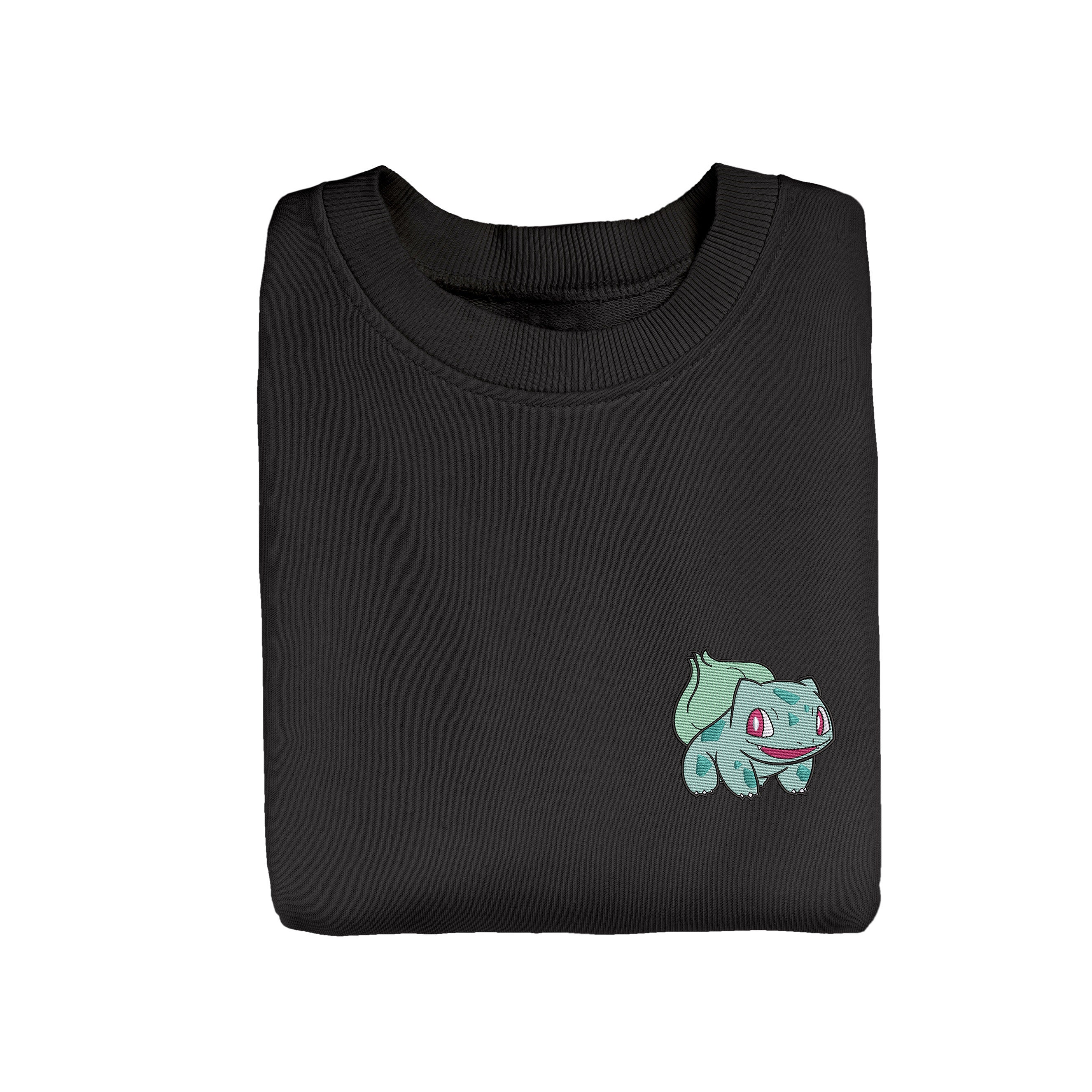Bulbasaur Embroidered Sweatshirt, Anime Sweatshirt, Anime Embroidered ...