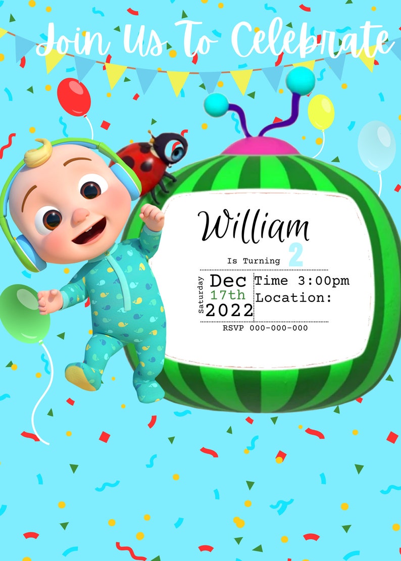 Coco & Melon Birthday Invitation Printable Instant Download - Etsy