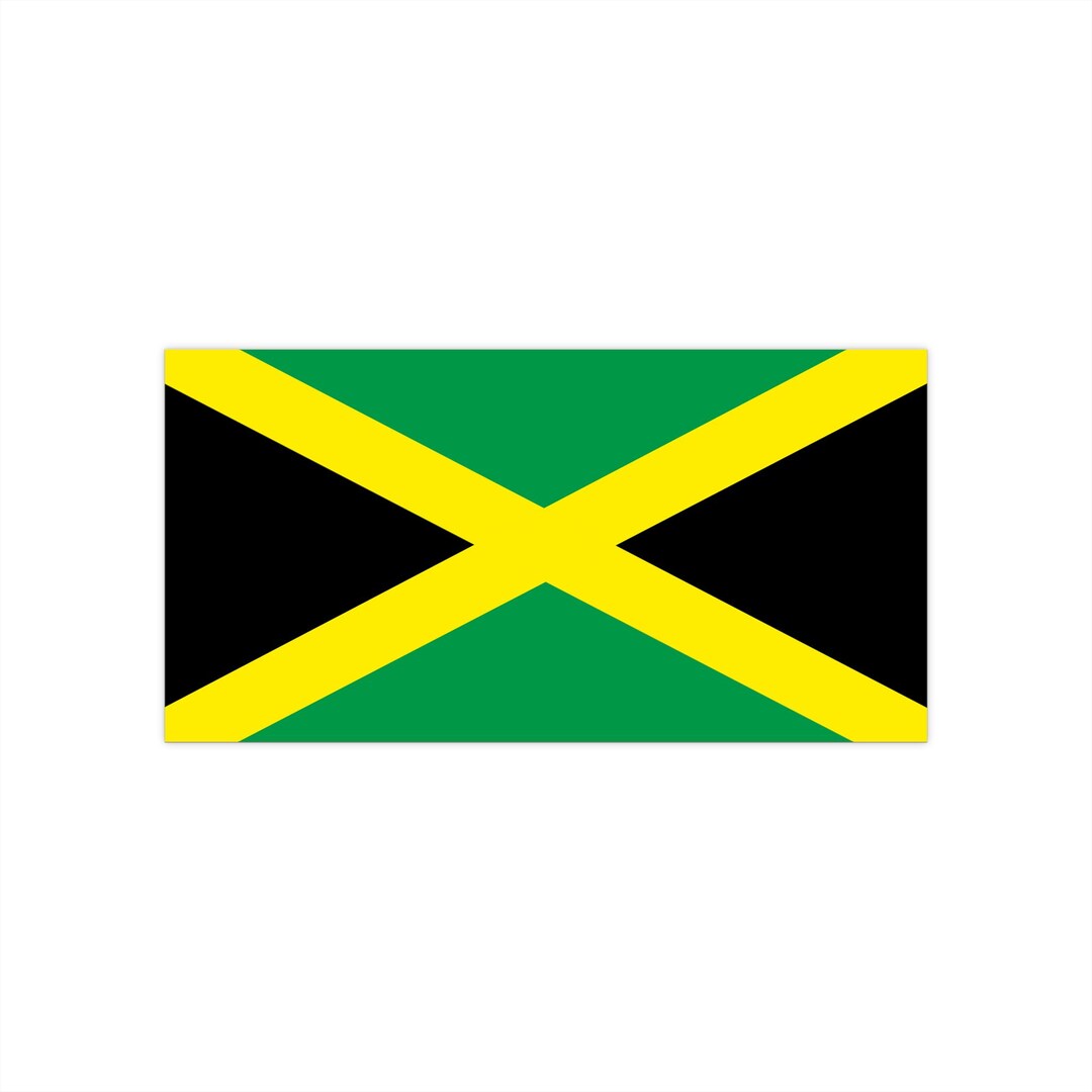 Jamaican Flag Bumper Stickers - Car Decal, Travel Decal, Black Pride ...