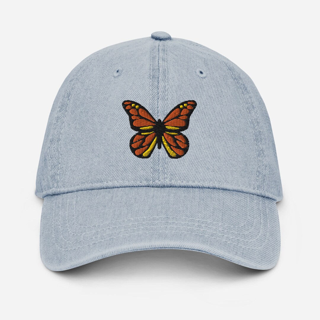 Monarch Butterfly Denim Hat - Etsy