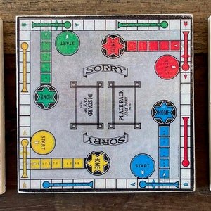 Vintage Board Game Coasters set of 4, 6, or 9 - Etsy