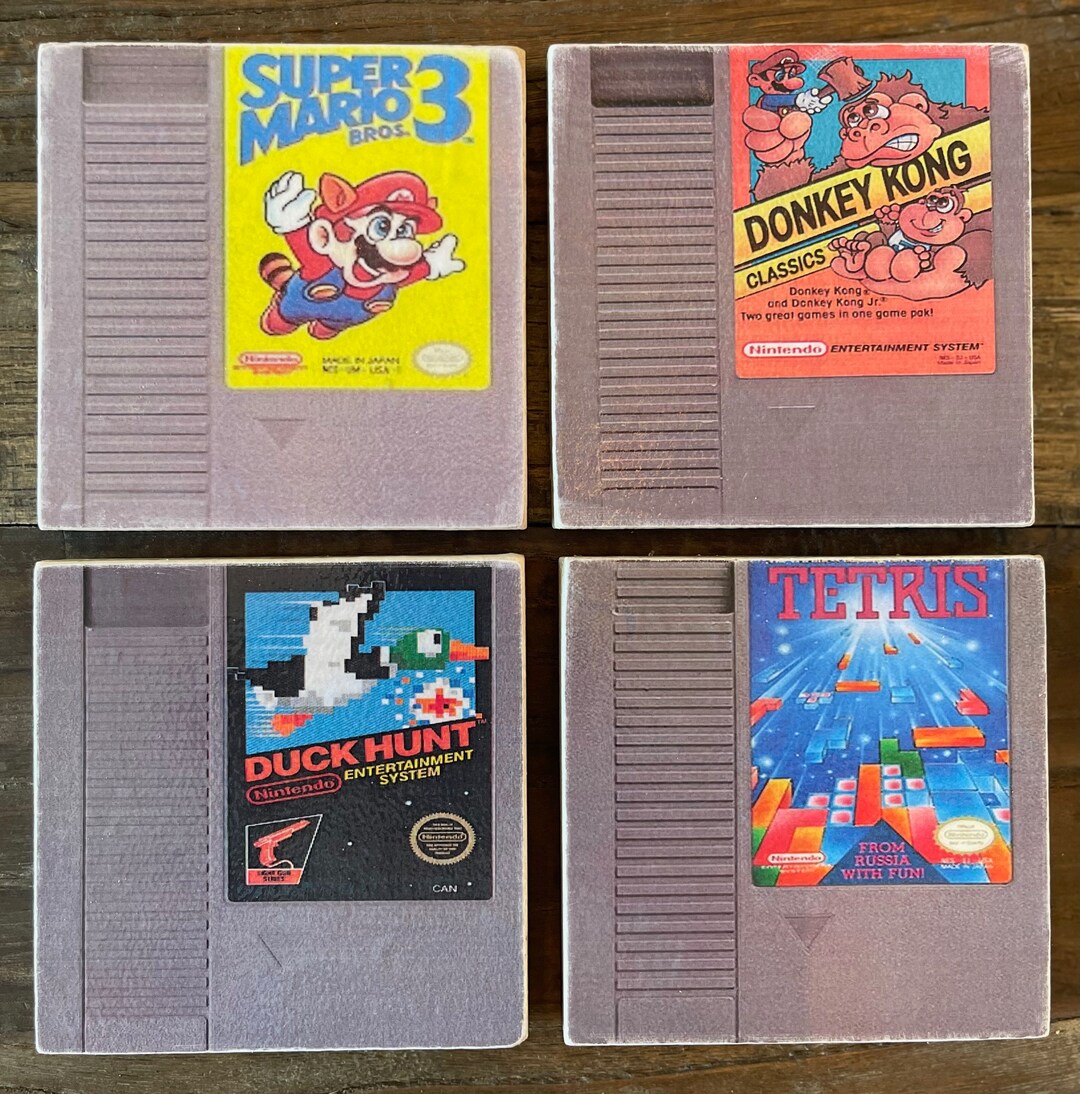 Vintage Video Game Coasters set of 4 - Etsy