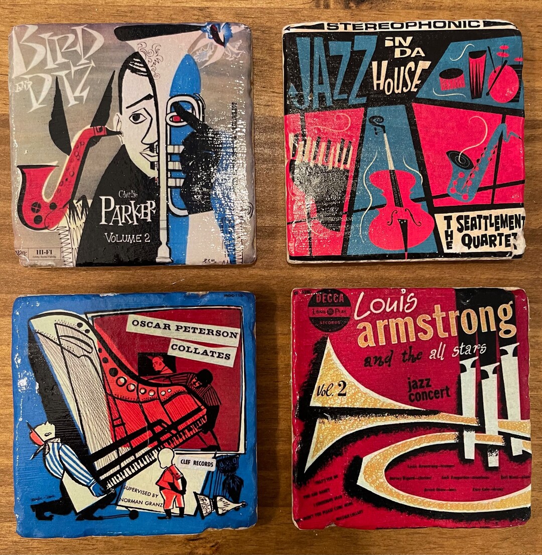 Jazz Album Cover Coasters set of 4 - Etsy
