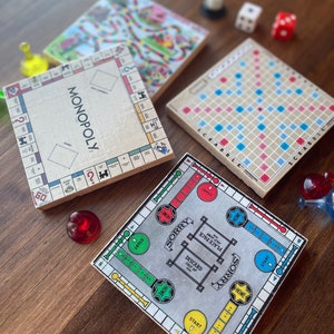 Vintage Board Game Coasters set of 4, 6, or 9 - Etsy