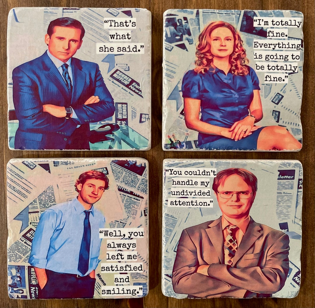 The Office Coasters set of 4 - Etsy