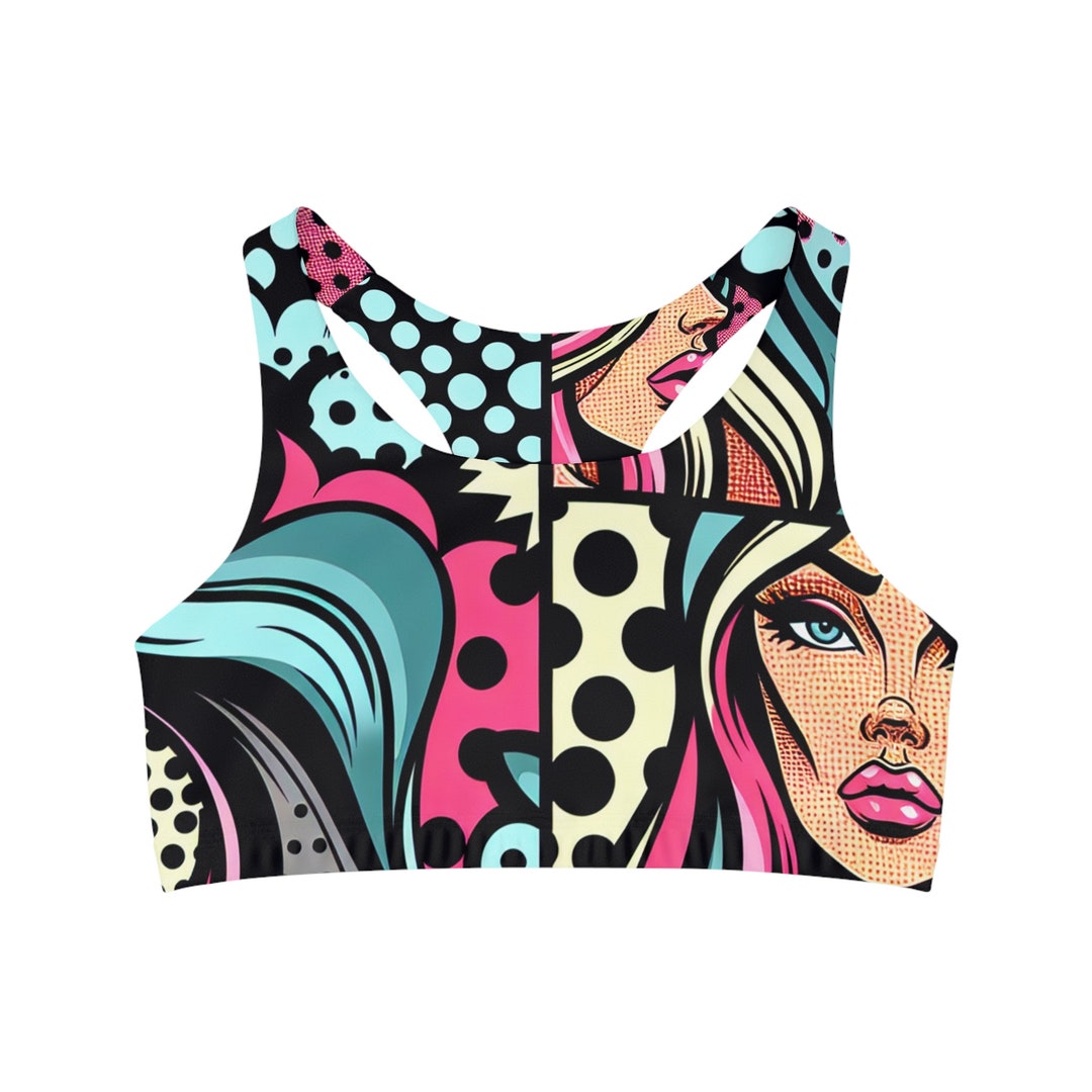 Pop Art Sports Bra - Etsy