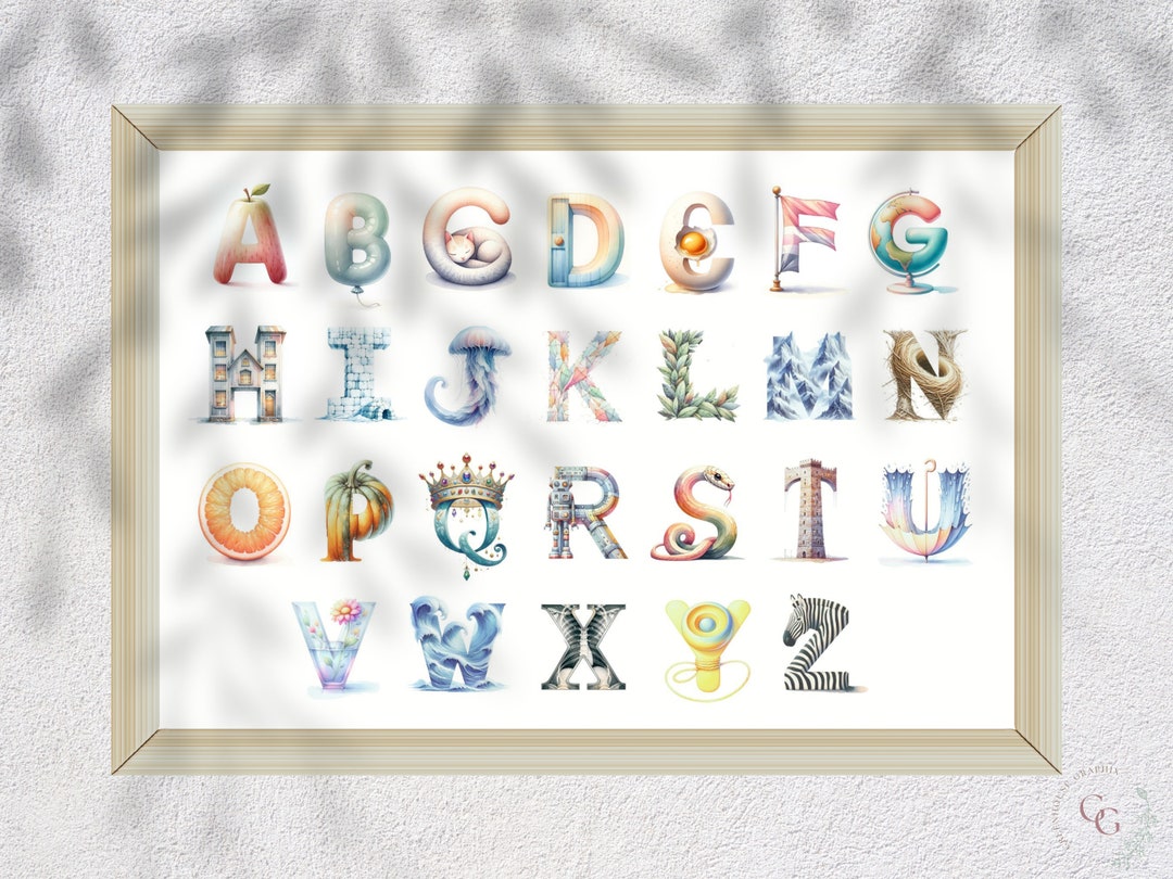 Alphabet Phonetic Poster - Capital Letters - Portrait | Landscape - Etsy
