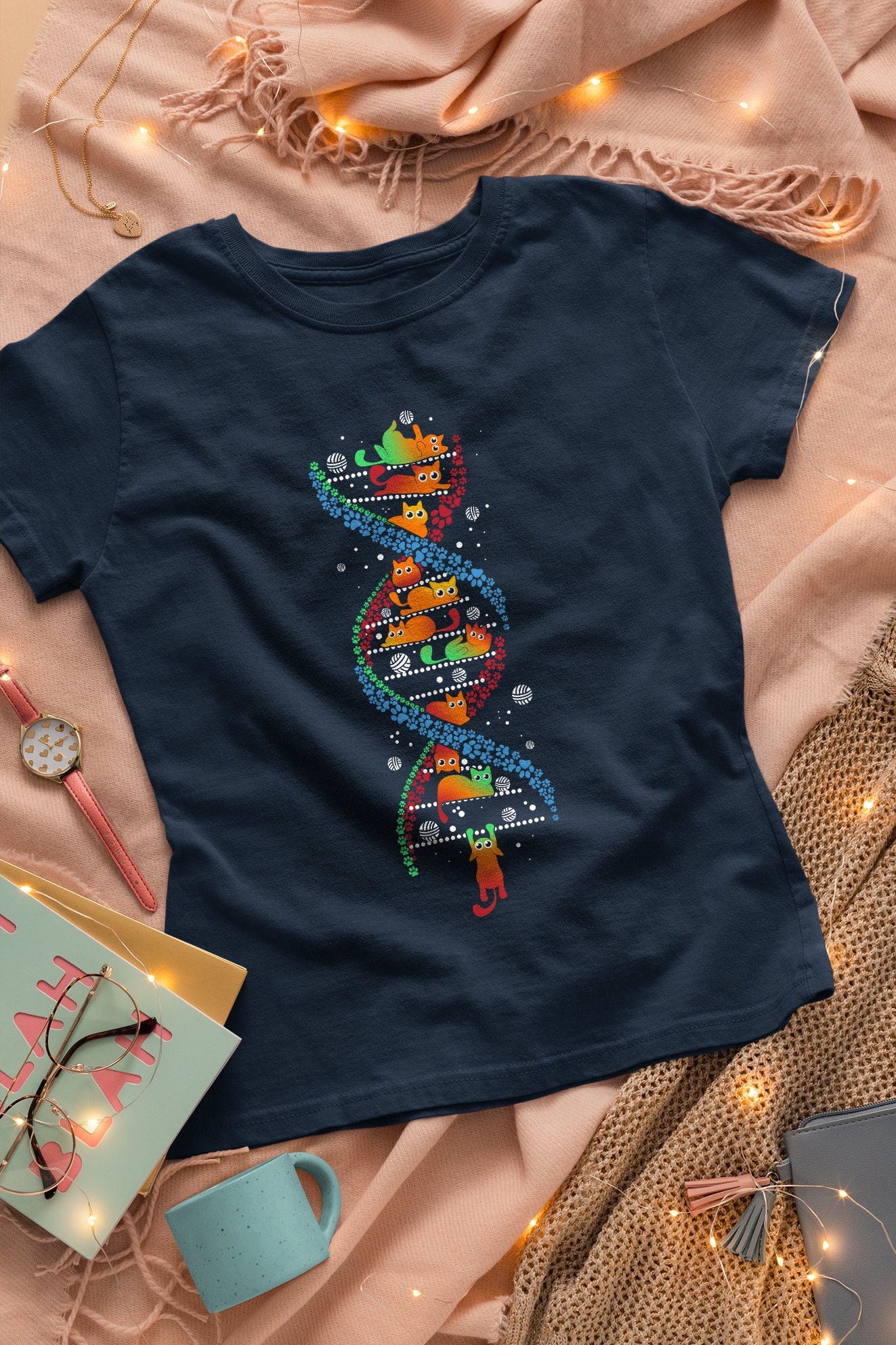 Cats DNA Cat Science T-shirt | DNA Shirt | Cute Cat Shirt | Kitten ...