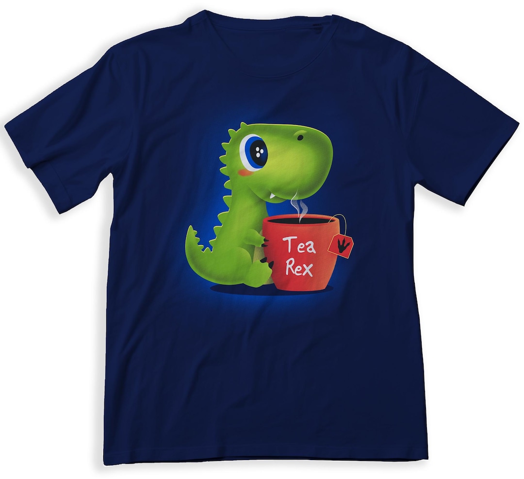 Tea-rex T-shirt: Funny Dinosaur Drinking Tea Meme - Etsy