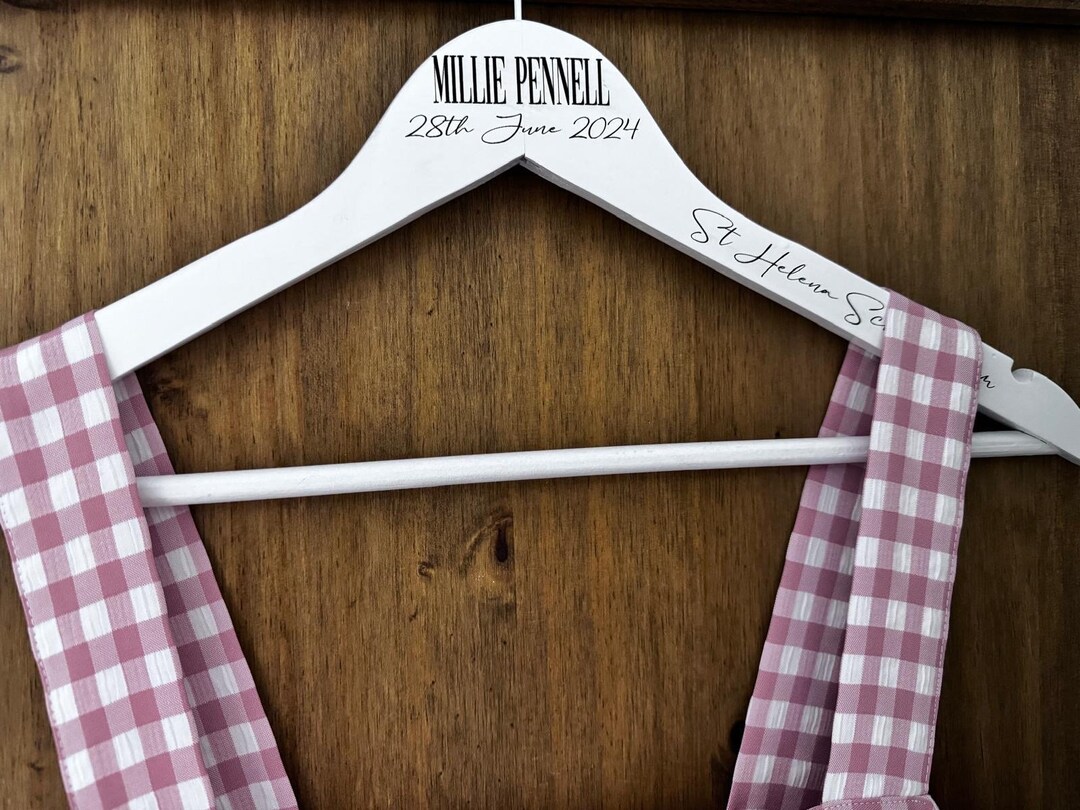 Personalised Prom Hangers Engraved for School Leaver Girls Prom Dress ...