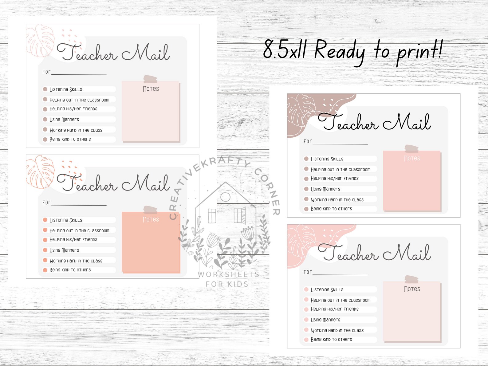 Teacher Mail, Teacher Mail for Students, Teacher Digital Pdf, Cute Boho ...