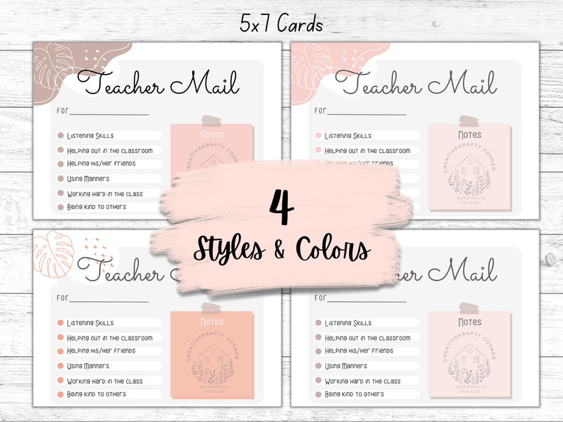 Teacher Mail, Teacher Mail for Students, Teacher Digital Pdf, Cute Boho ...