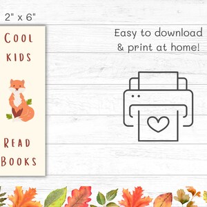 12 Fall Printable Bookmarks for Kids | Fall Bookmarks | Autumn ...