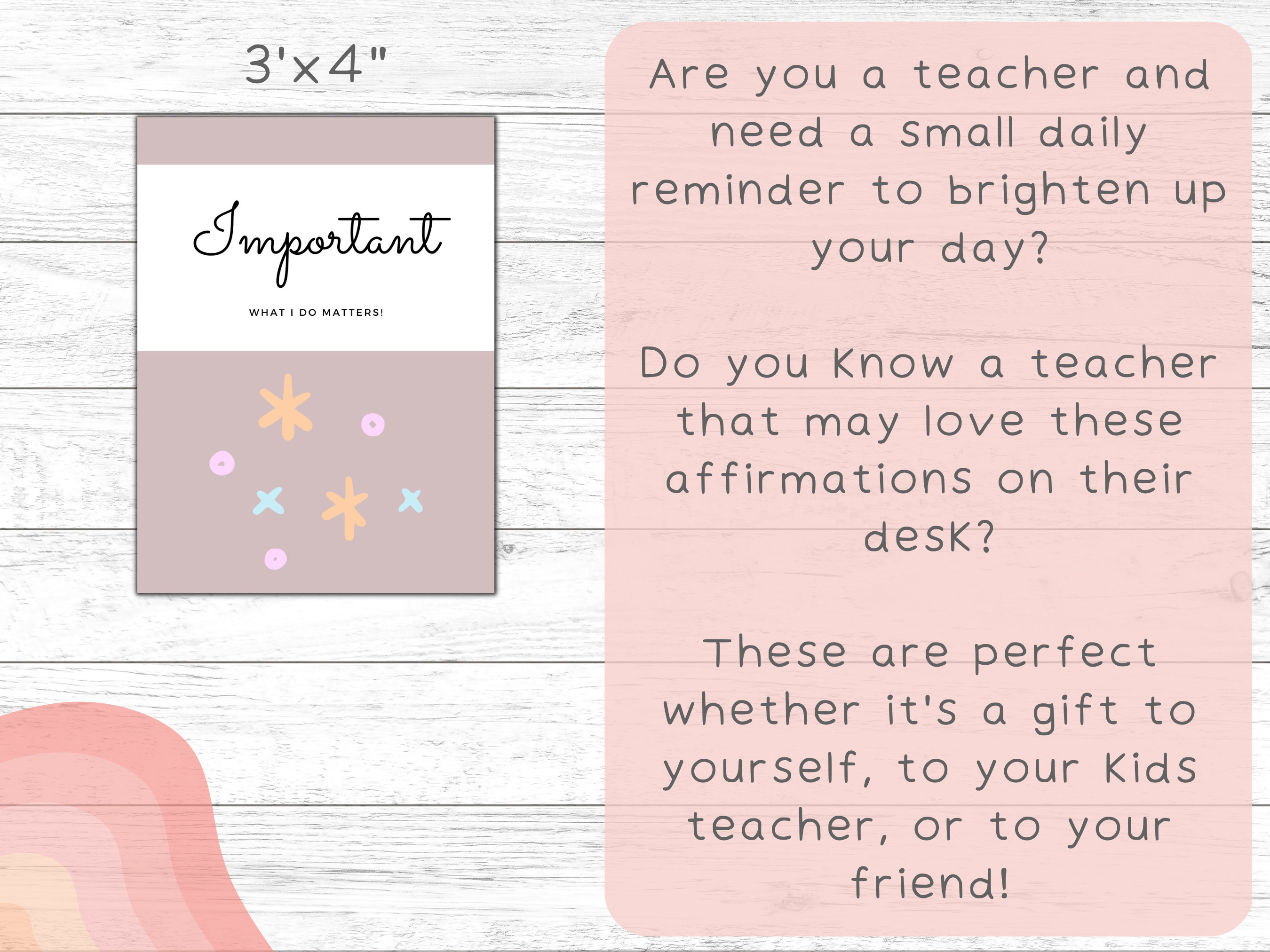 Teacher Affirmations, 7 Printable Affirmation Cards for Teachers, Daily ...