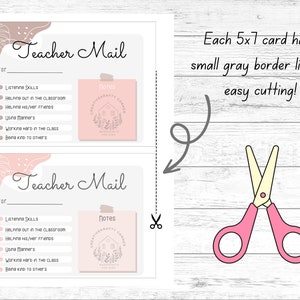 Teacher Mail, Teacher Mail for Students, Teacher Digital Pdf, Cute Boho ...