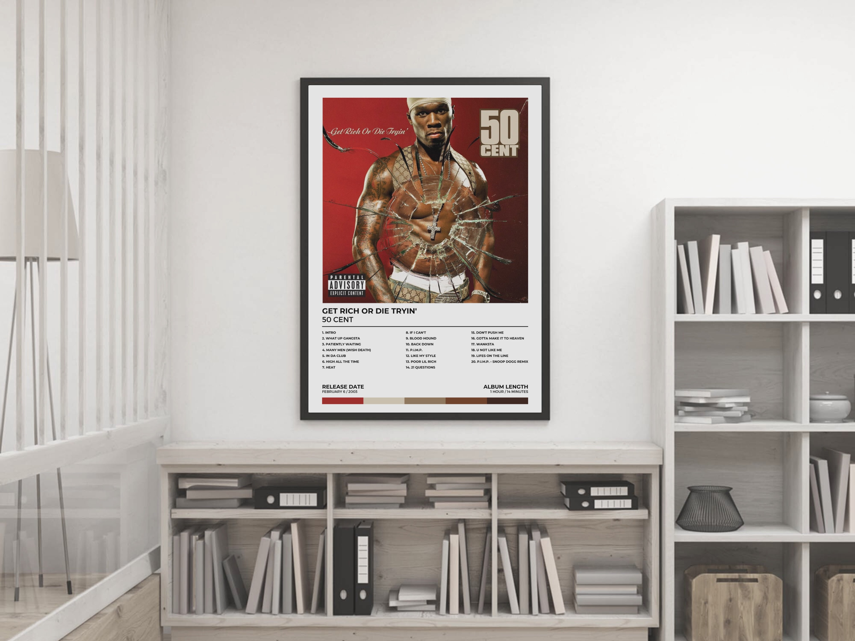 50 Cent Get Rich Or Die Tryin Album Cover Poster Entworfen Und Verkauft ...
