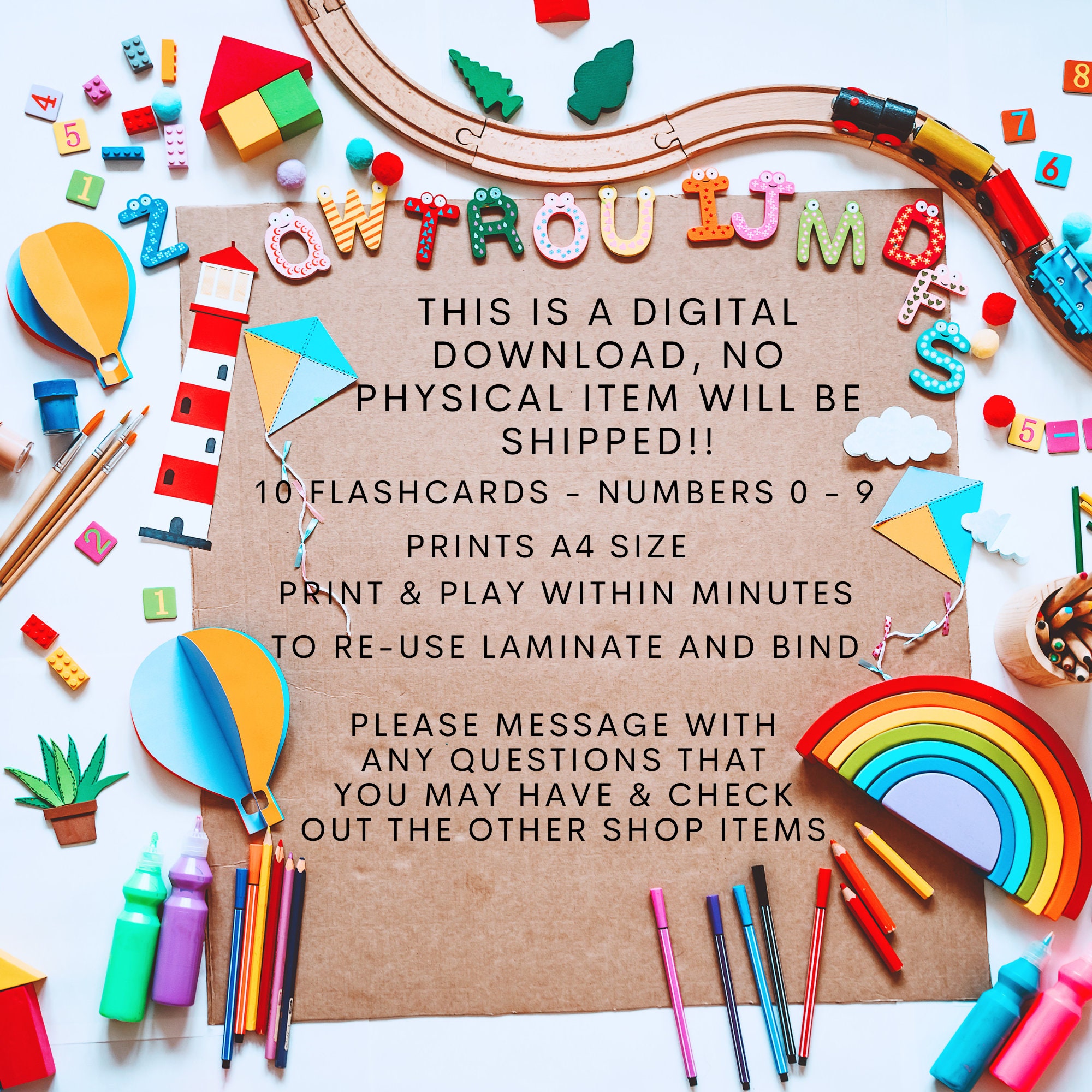 Number Tracing Flashcards Learn to Write Numbers Cars and Roads ...