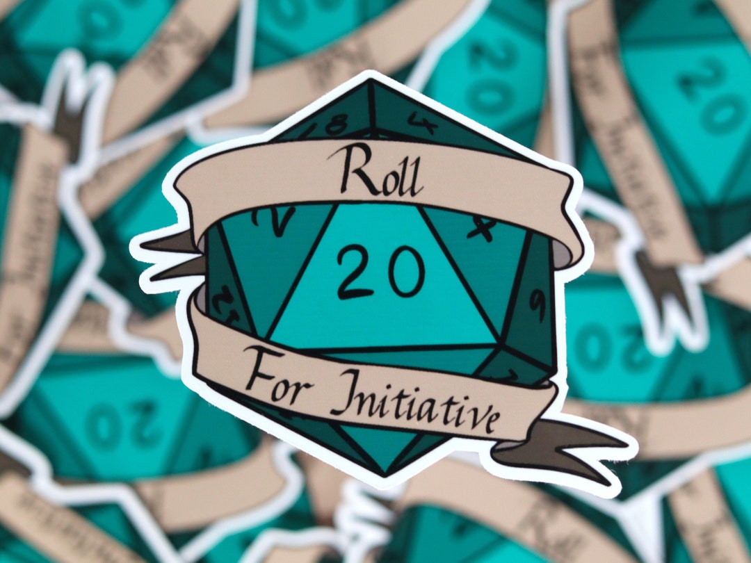 Dungeons and Dragons D20 3" Vinyl Sticker- Roll for Initiative - Etsy