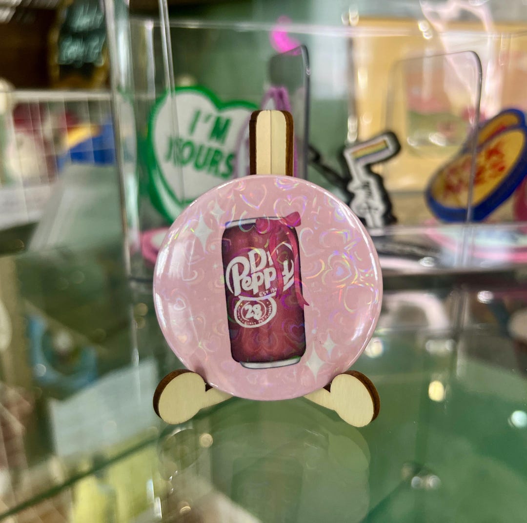 Girly Pop Dr Peppy 2.75" Button Pin - Etsy