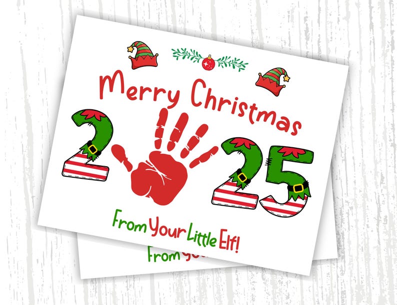 Christmas Kids Handprint Craft 2025, Toddler Daycare Kindergarten ...