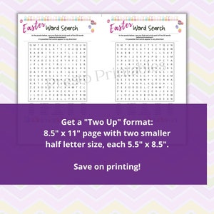Kids Printable Easter Word Search Game, Simple Fun Pastel US Letter ...