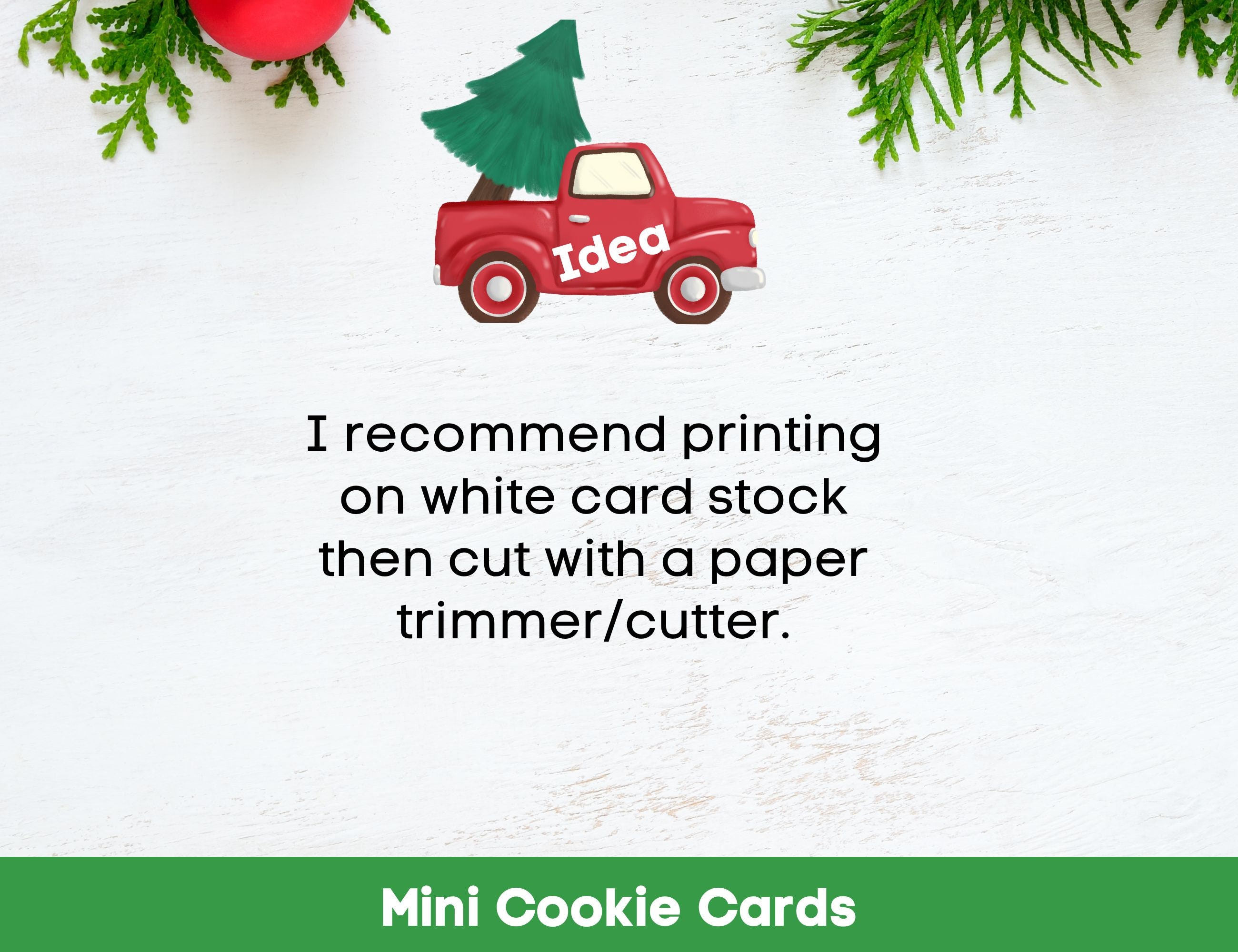 Printable Mini Cookie Card, Christmas 2 Inch Square North Pole ...
