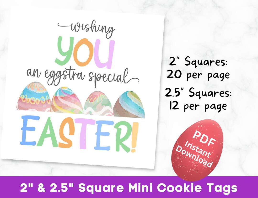Eggstra Special Colored Eggs Easter Wish Mini Cookie Card, Pastel ...