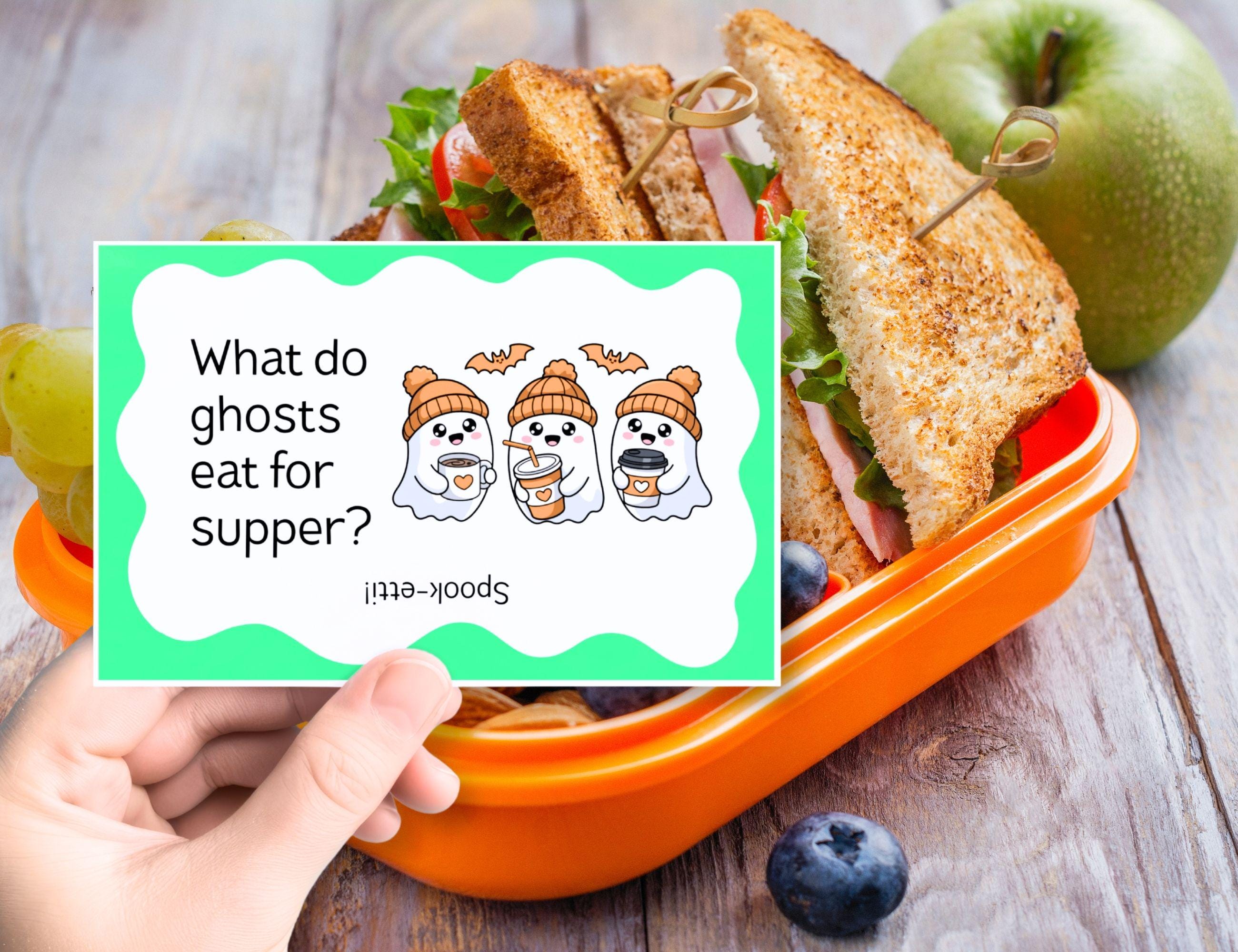 Kids Halloween Joke Cards, Funny Lunch Box Notes, Lunchbox Funnies ...