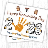 Printable Pop-up Groundhog Craft, Large Colored and Colorable Pop-up ...