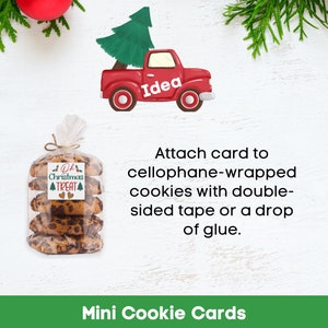 Printable Mini Cookie Card, Oh Christmas Treat, Christmas 2 Inch Square ...