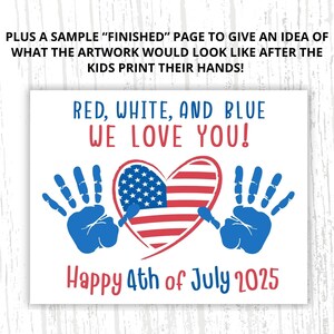 4th of July Kids Handprint Craft, Toddler Daycare Kindergarten ...