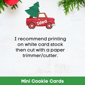 Printable Mini Cookie Card, Oh Christmas Treat, Christmas 2 Inch Square ...